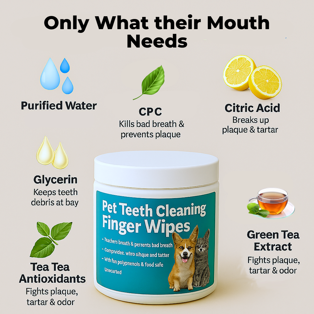 Natural Pet Dental Finger Wipes – FurTherapyCo